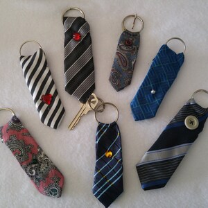 Memory Key Chain Made From Men's Ties - Etsy