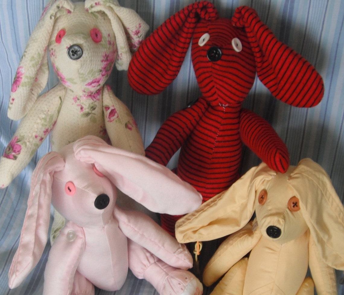 Memory Bunnies Made From Shirts Clothing Cuddle Bears - Etsy