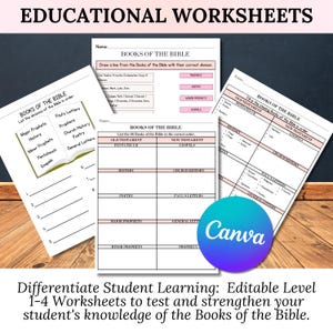 Books of the Bible: Poster and Worksheet; Excellent Resource for ...