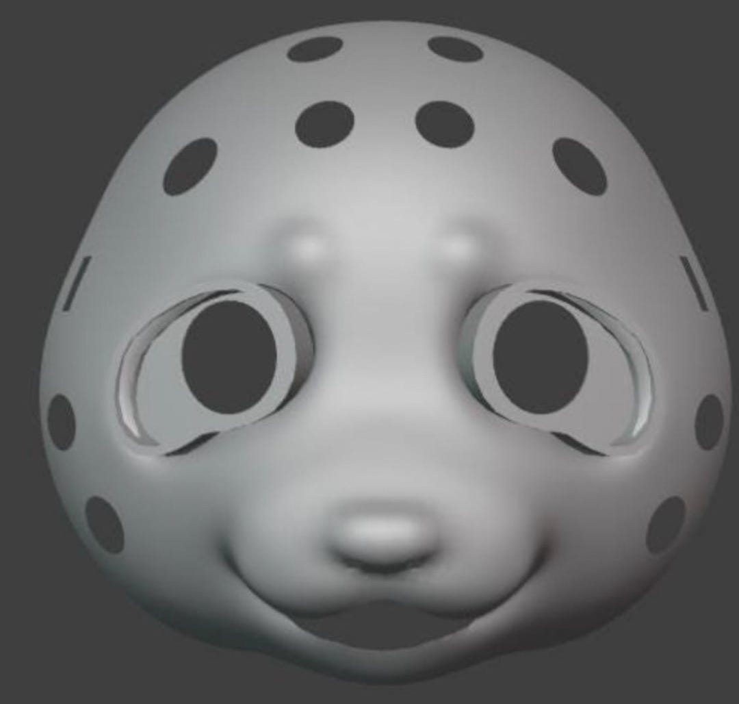 Custom 3D Printed PLA Fursuit/furry Head Base and Eye Blanks - Etsy