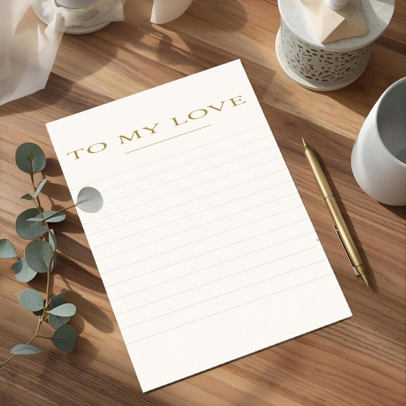 Wedding Vow Sheets Printable Set, Bride & Groom Vows | Our Vows | to My ...