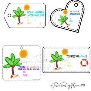 Summer Teacher Appreciation Gift Tags – Printable With Fun Pun Sayings ...