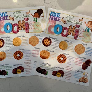 2026 Girl Scout Cookie Menu Poster– Little Brownie Bakers- Printable ...