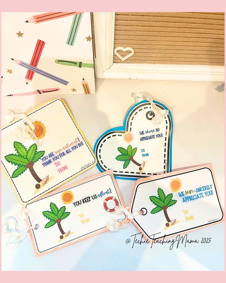 Summer Teacher Appreciation Gift Tags – Printable With Fun Pun Sayings ...