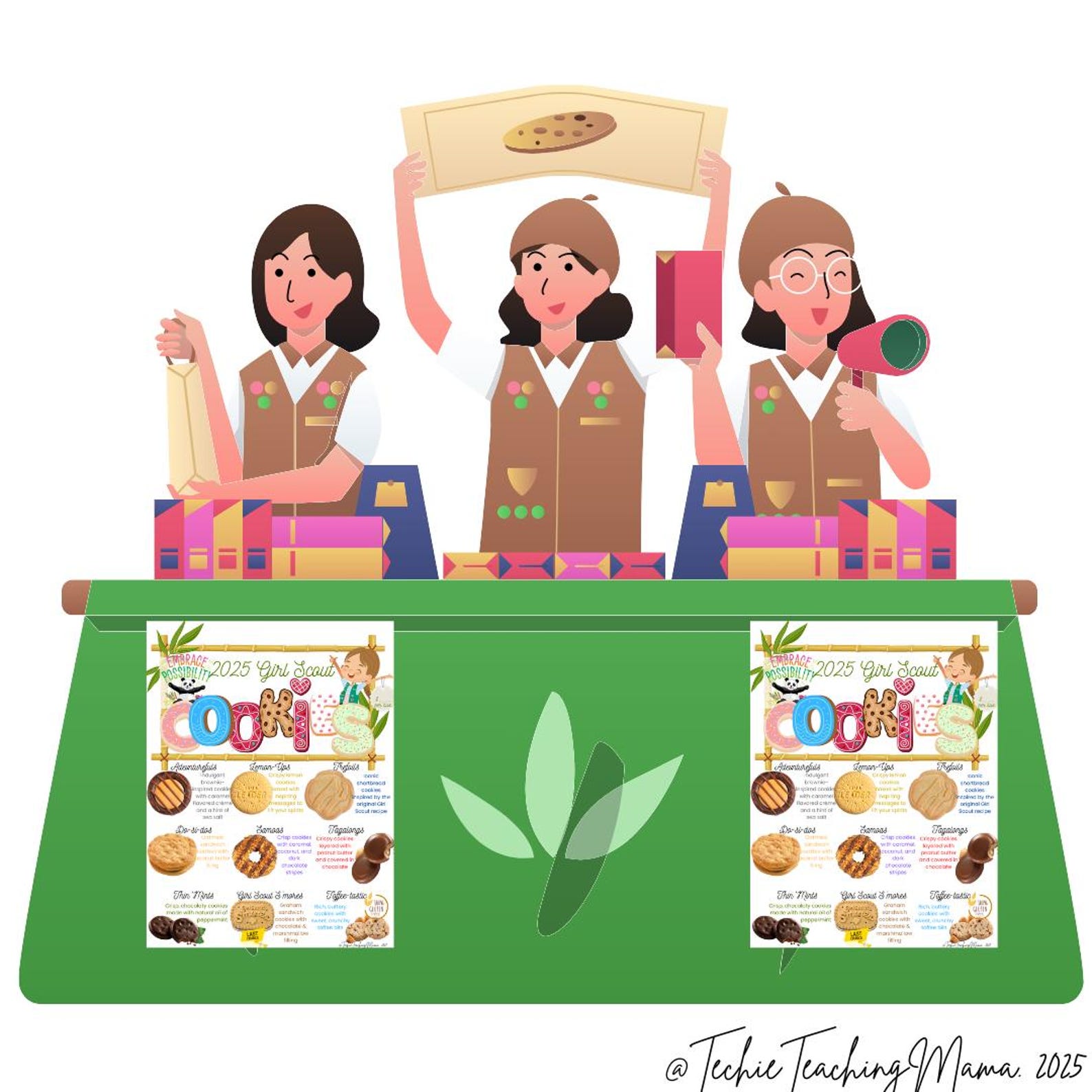 2025 Girl Scout Cookie Menu Poster for Sales| Digital Download | PDF ...