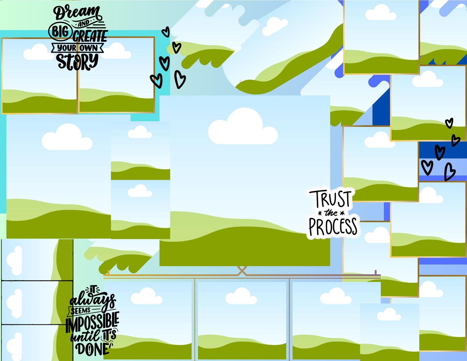 2025 Vision Board Templates | Editable Canva Designs (digital Download ...