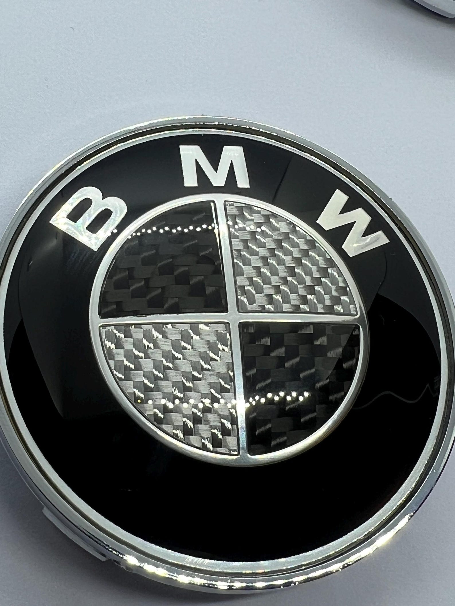 BMW 68mm Black/white Real Carbon Hubcaps - Etsy