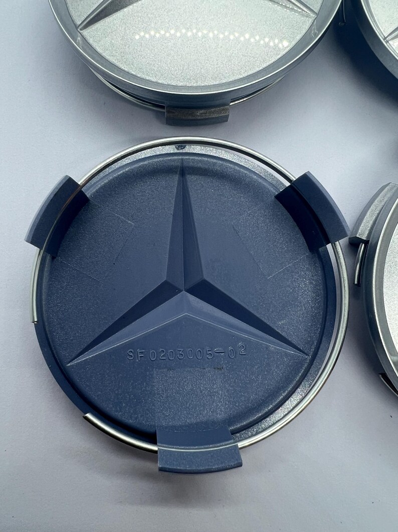Set of 4 75mm Wheel Center Caps Hubcaps Emblem Matte Silver for ...