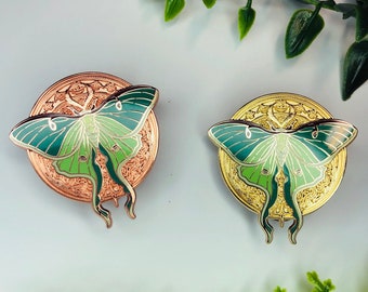 Luna Moth Enamel Pin - Etsy