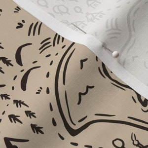 Old School Fantasy Map Fabric by the Yard Dnd, Dungeons and Dragons ...