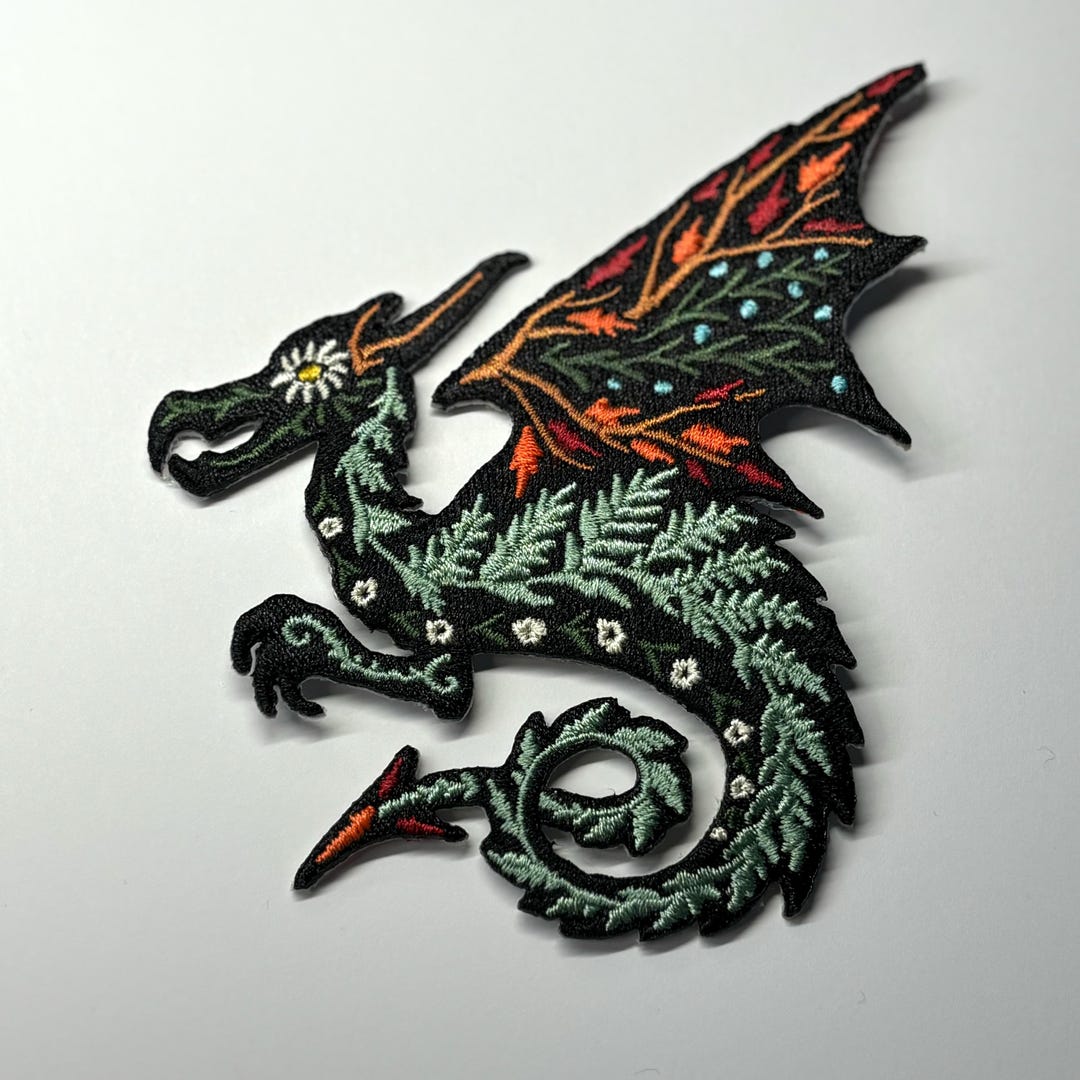 Folk Dragon - Patch - Dragon, Dnd, Folklore, Folk Art, Wyrm, Ttrpg, Rpg, Magic, Magical ...