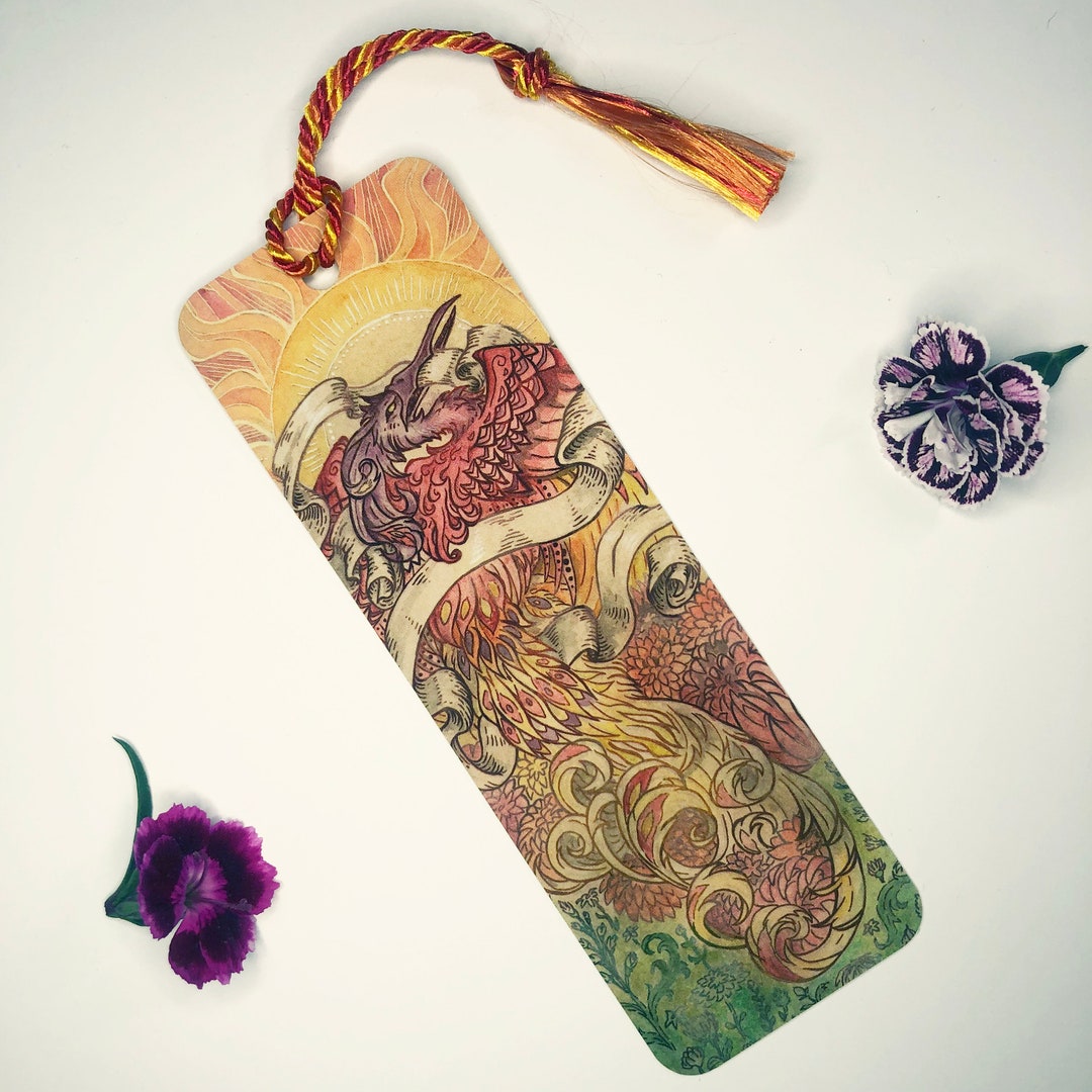 Pack of 5 Bookmarks - Books, Librarian, Reader, Phoenix, Rpg, Whimsical ...