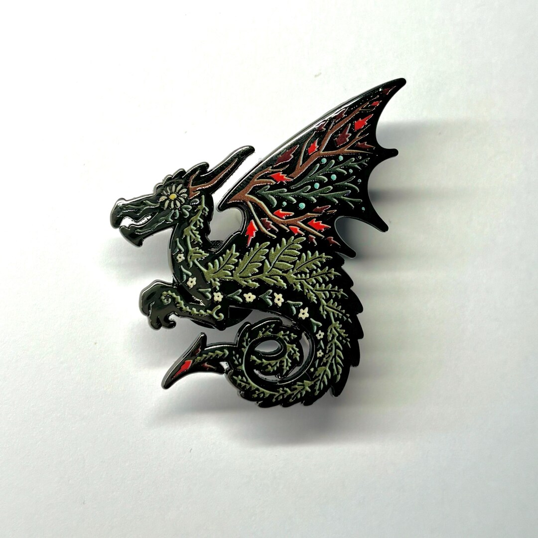 Folk Dragon- Enamel Pin - Dungeons and Dragons Pin - Dnd Pin - Dragon ...