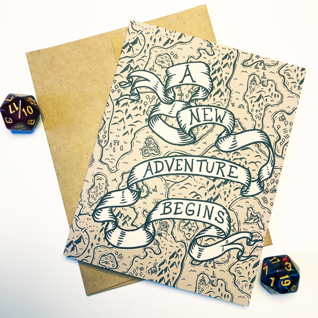 A New Adventure Begins - Multi-purpose Greeting Card - Stationery ...