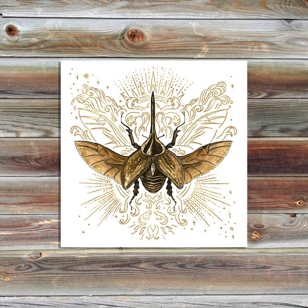 Gilded Order : Hercules Beetle - Print - Etsy