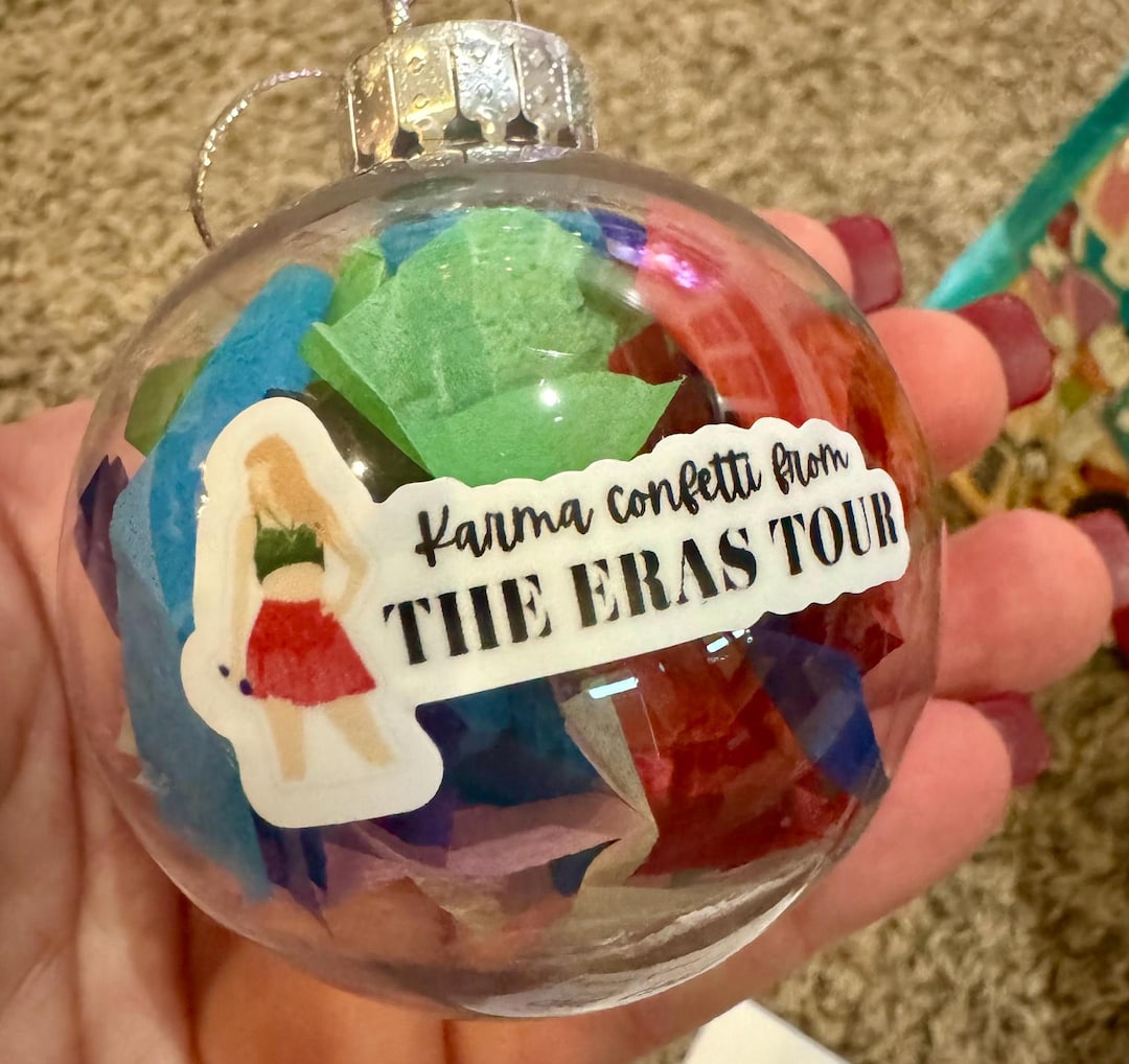 Taylor Swift ERAS TOUR karma Confetti Christmas Ornament - Etsy
