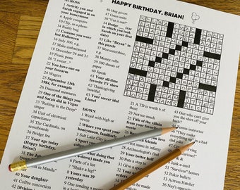 20+ Custom Crossword Puzzles / Personalized Puzzles / Holiday Gifts ...