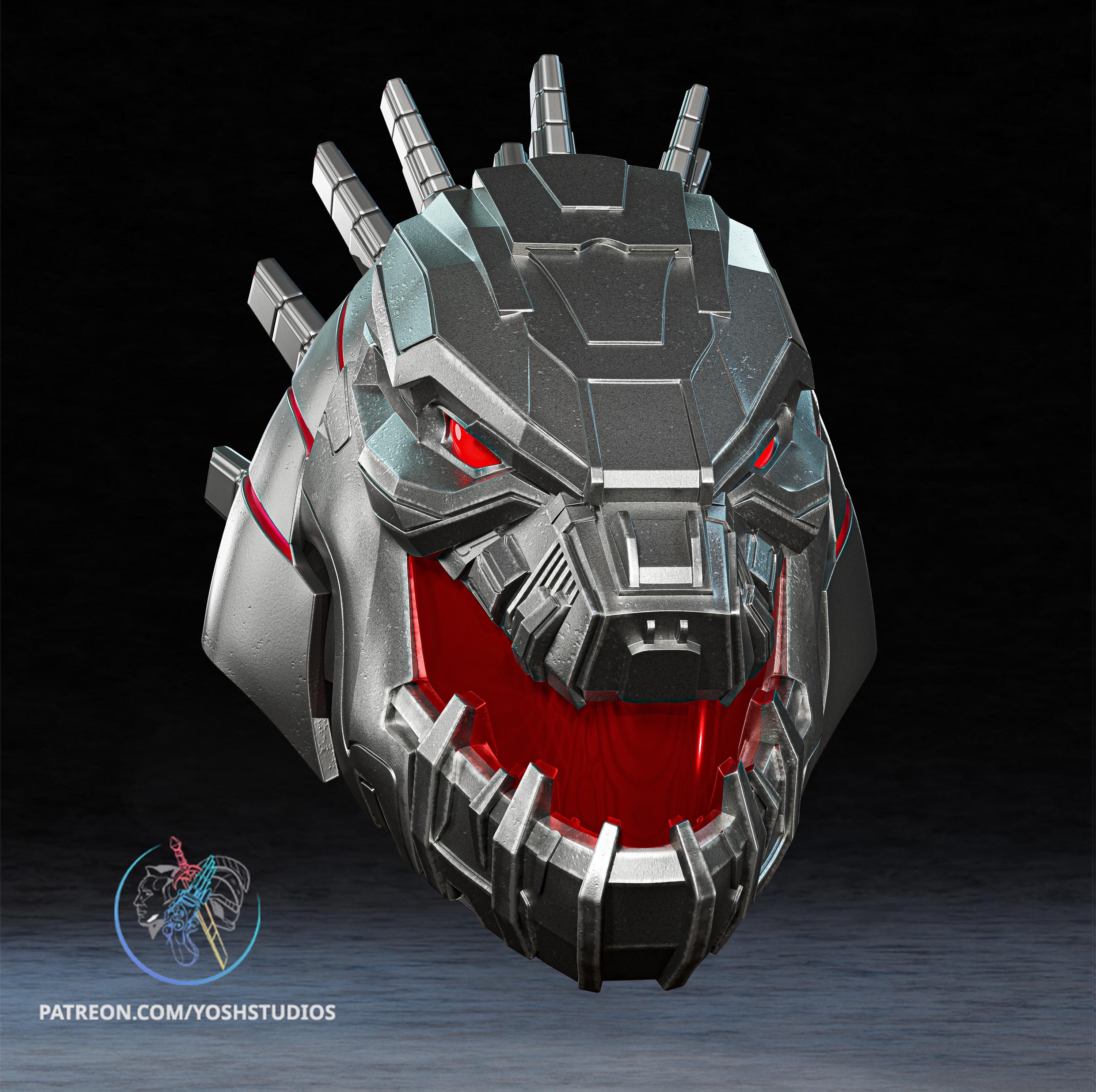 Mecha Godzilla Helmet 3D Printer STL File - Etsy