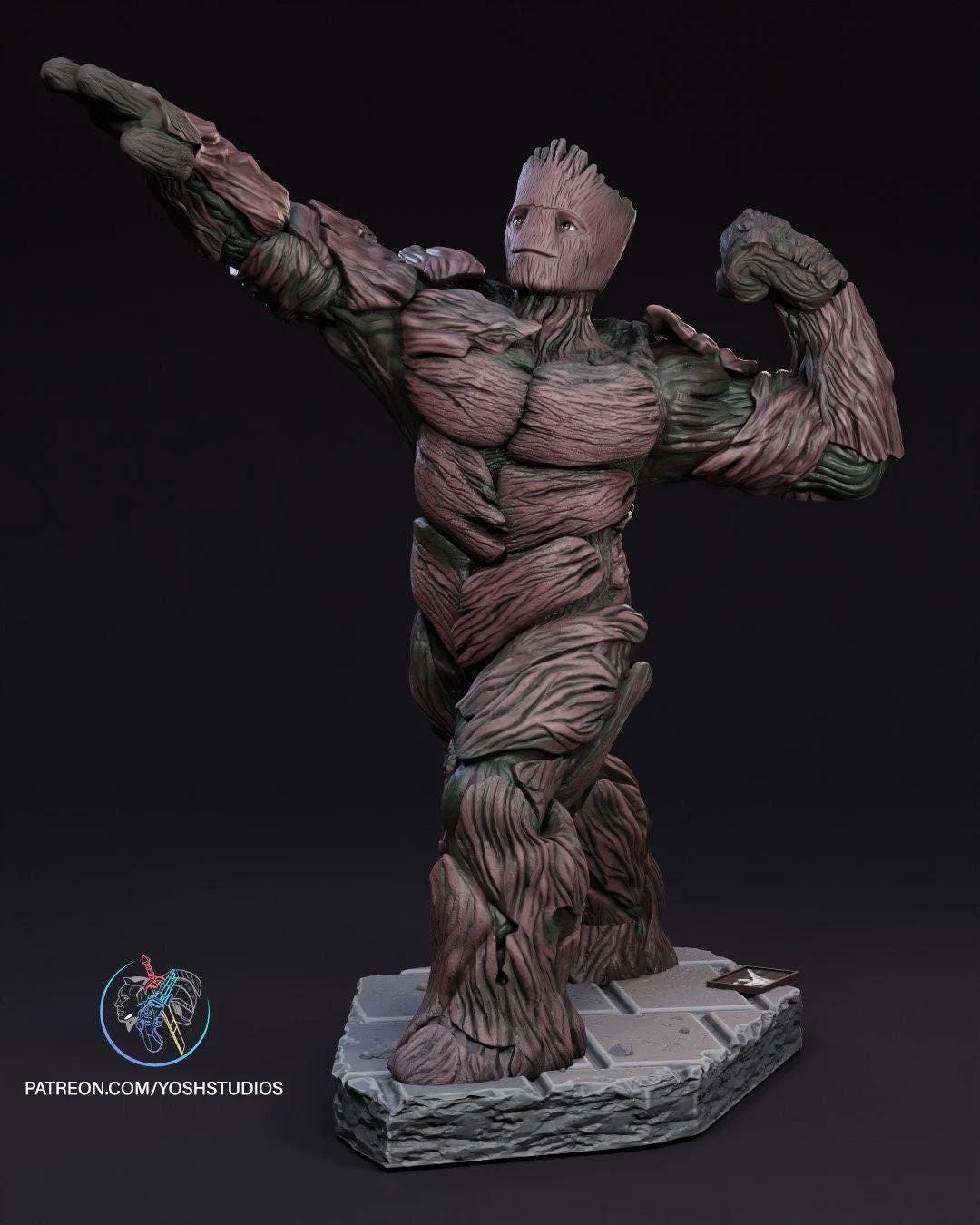 Swole Groot Statue 3D Print File STL GOTG - Etsy