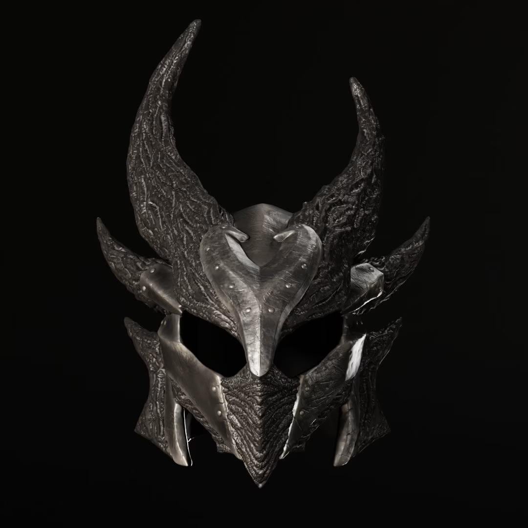 Skyrim Daedric Helmet STL 3D File - Etsy