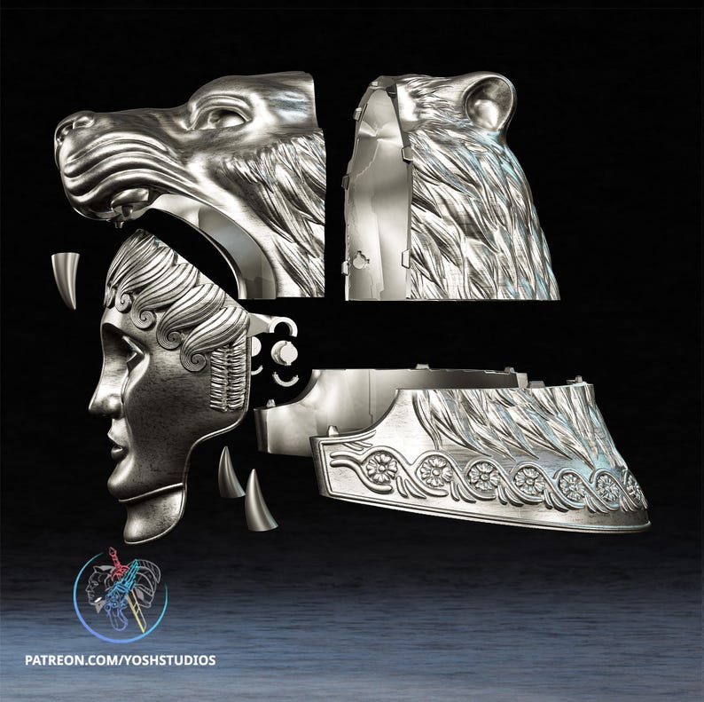 Tigris of Gaul Mask 3D Printer STL File - Etsy