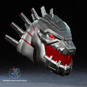 Mecha Godzilla Helmet 3D Printer STL File - Etsy