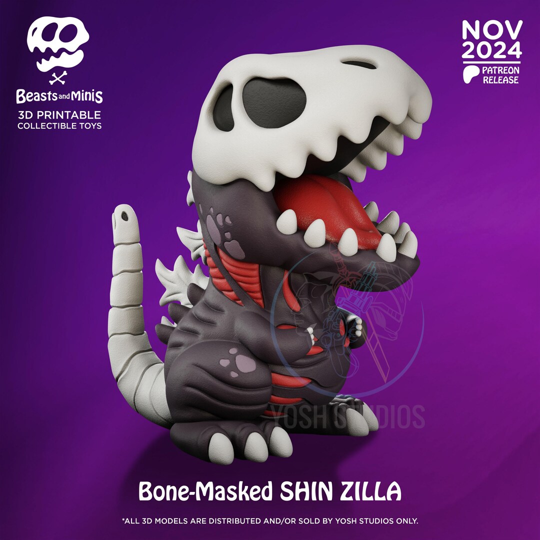 Shin Zilla 3D Printer STL File - Etsy