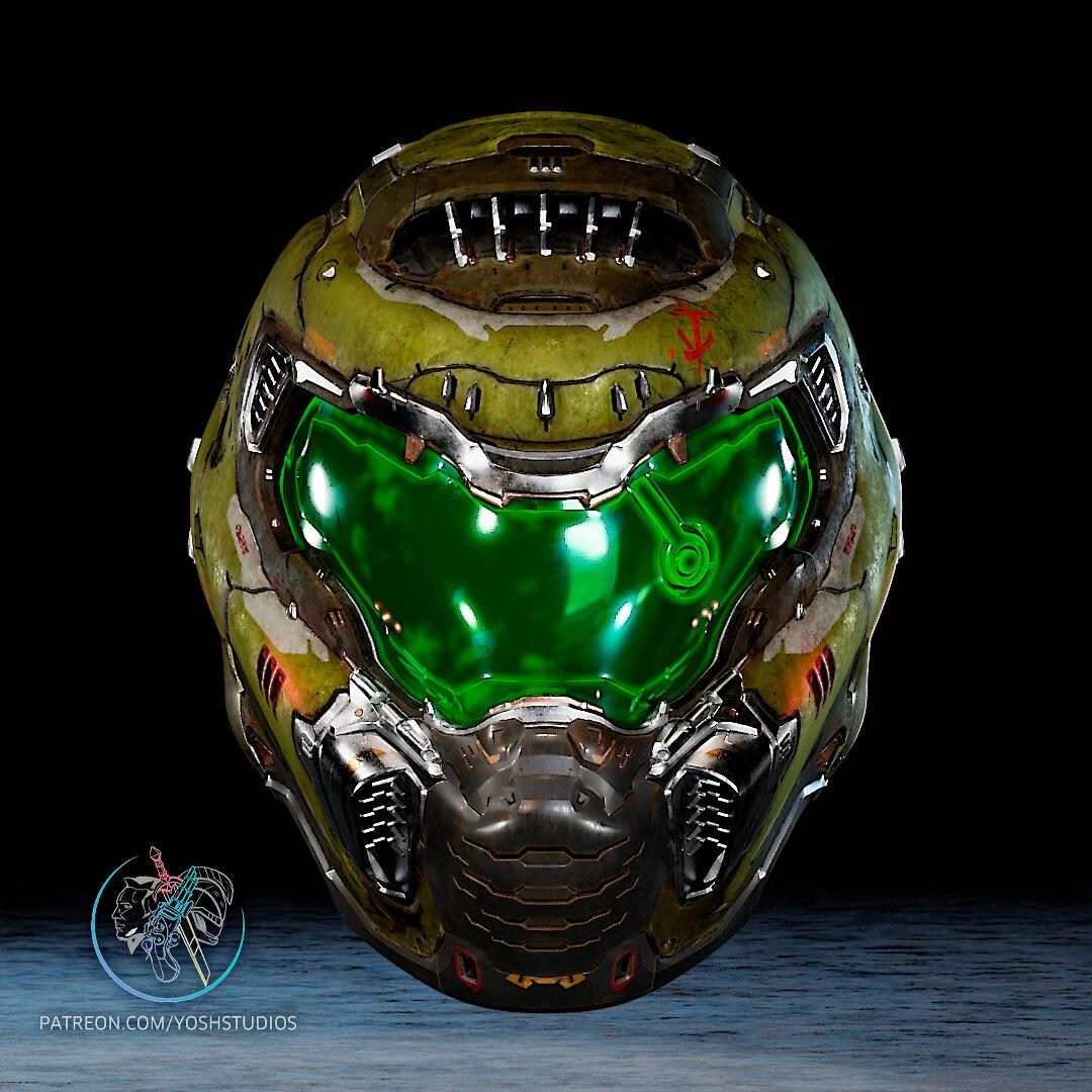 Doom Guy Helmet 3D Printer File STL - Etsy UK