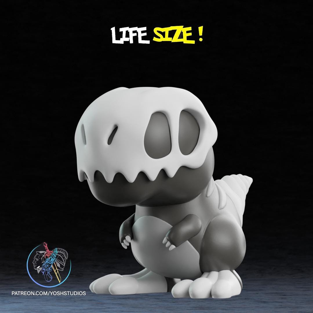 Life Sized Boney T-rex 3D Printer STL File - Etsy