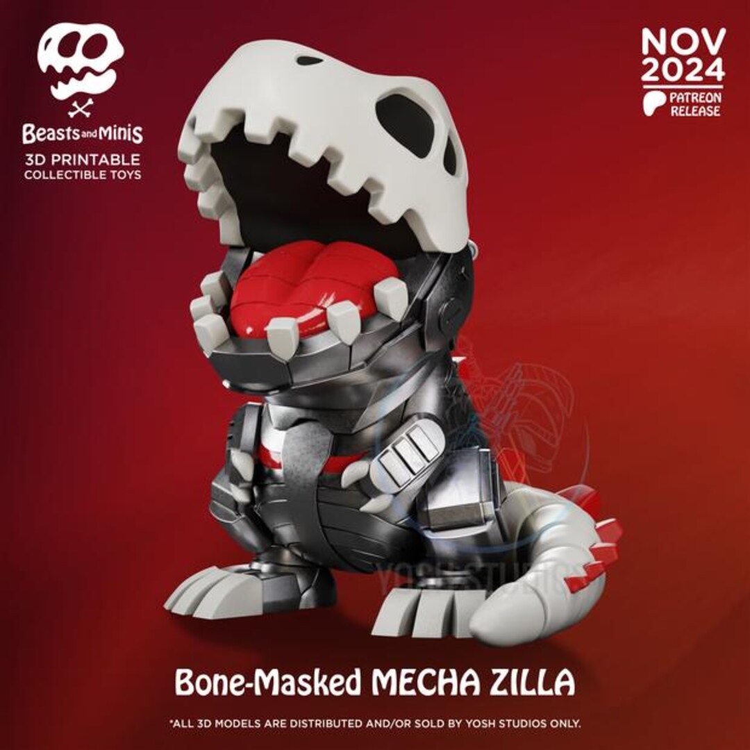Mecha Zilla 3D Printer STL File - Etsy