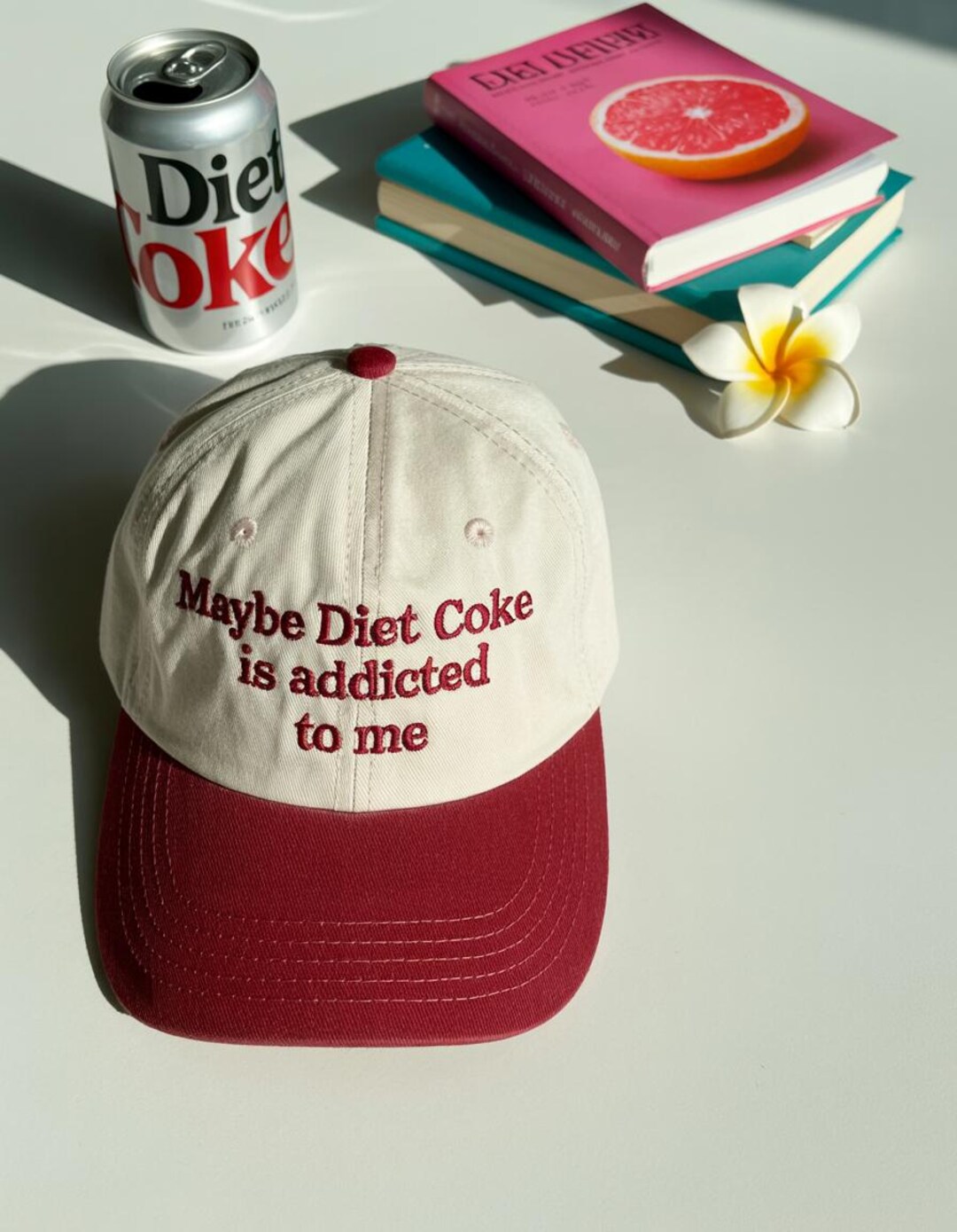 Maybe Diet Coke is Addicted to Me Embroidered Two-tone Colors Hat ...