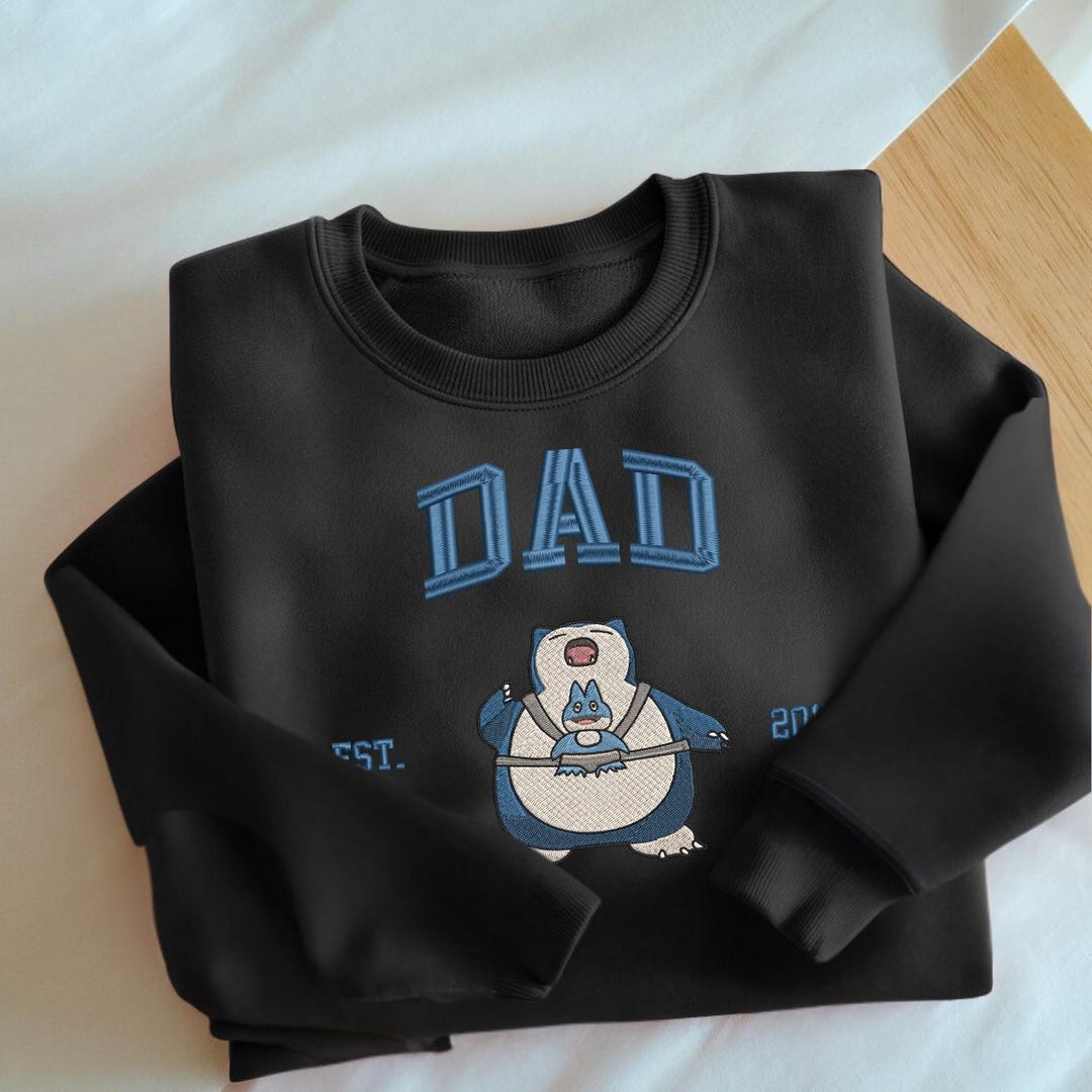 Custom Dad PKM Father Day Embroidered Sweatshirt, Custom Father's Day ...