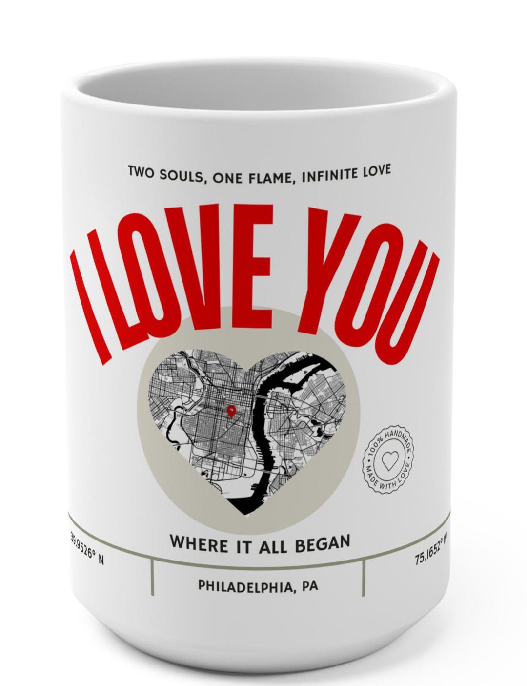 Personalized Love Map Mug, Unique Gift for Couples With Names and Quote ...