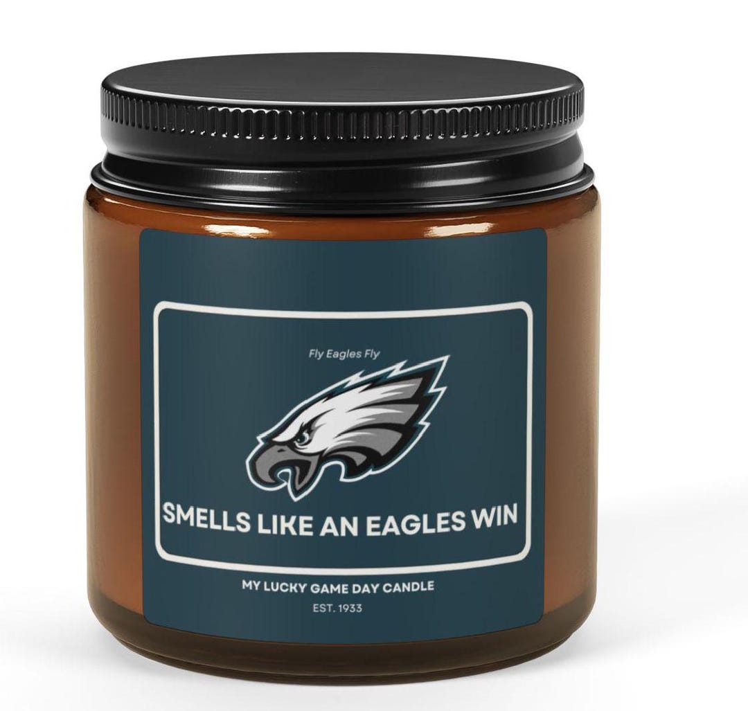 Eagles Candle, Philly Sports Fan Gift, Scented Soy Candle, Smells Like ...