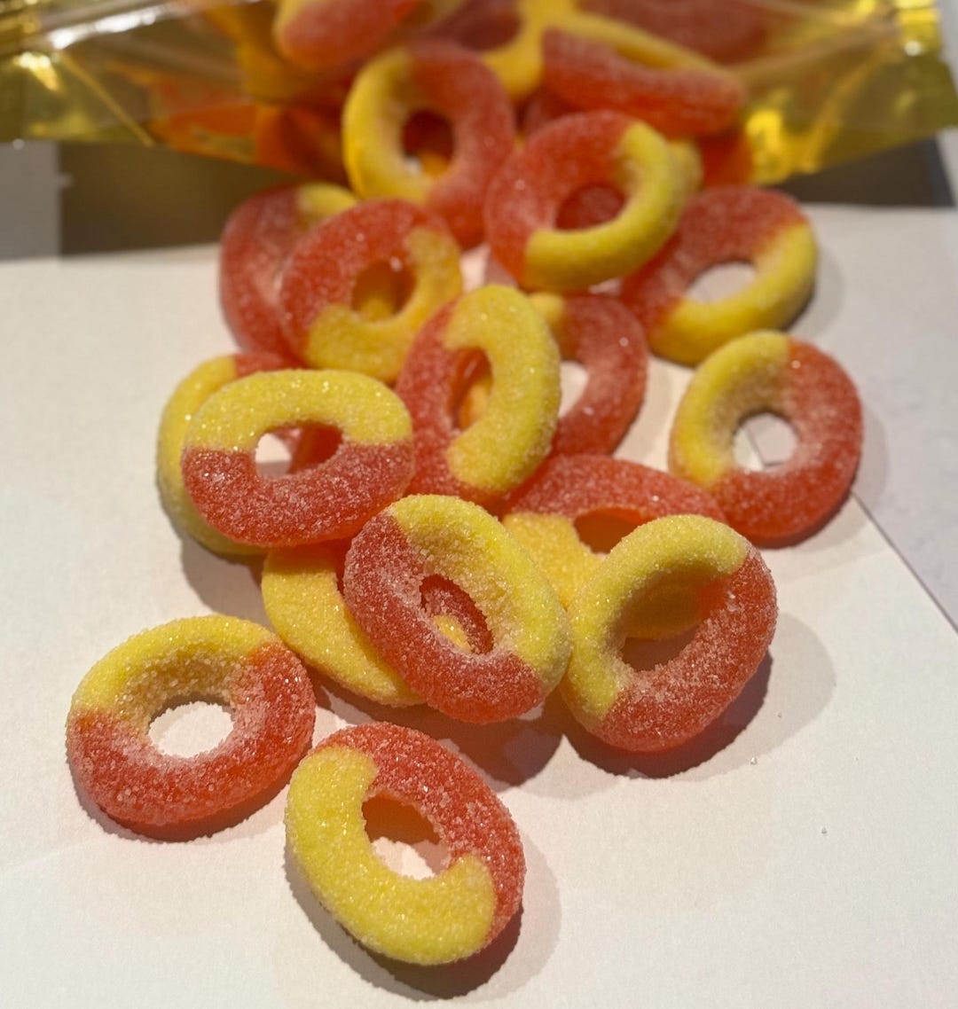 Gummy Peach Rings | Best Value Jars | Family Size 14 Oz | Easter Gift ...