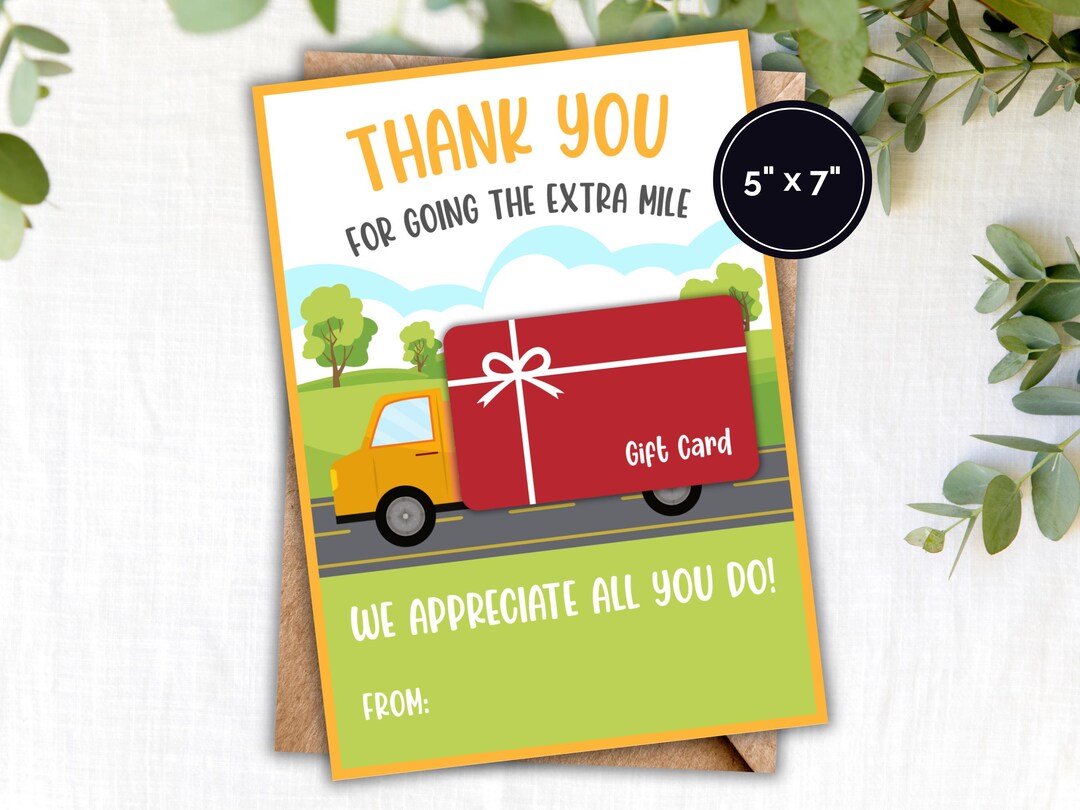 Delivery Driver Gift Card Holder Thank You Gift - Etsy