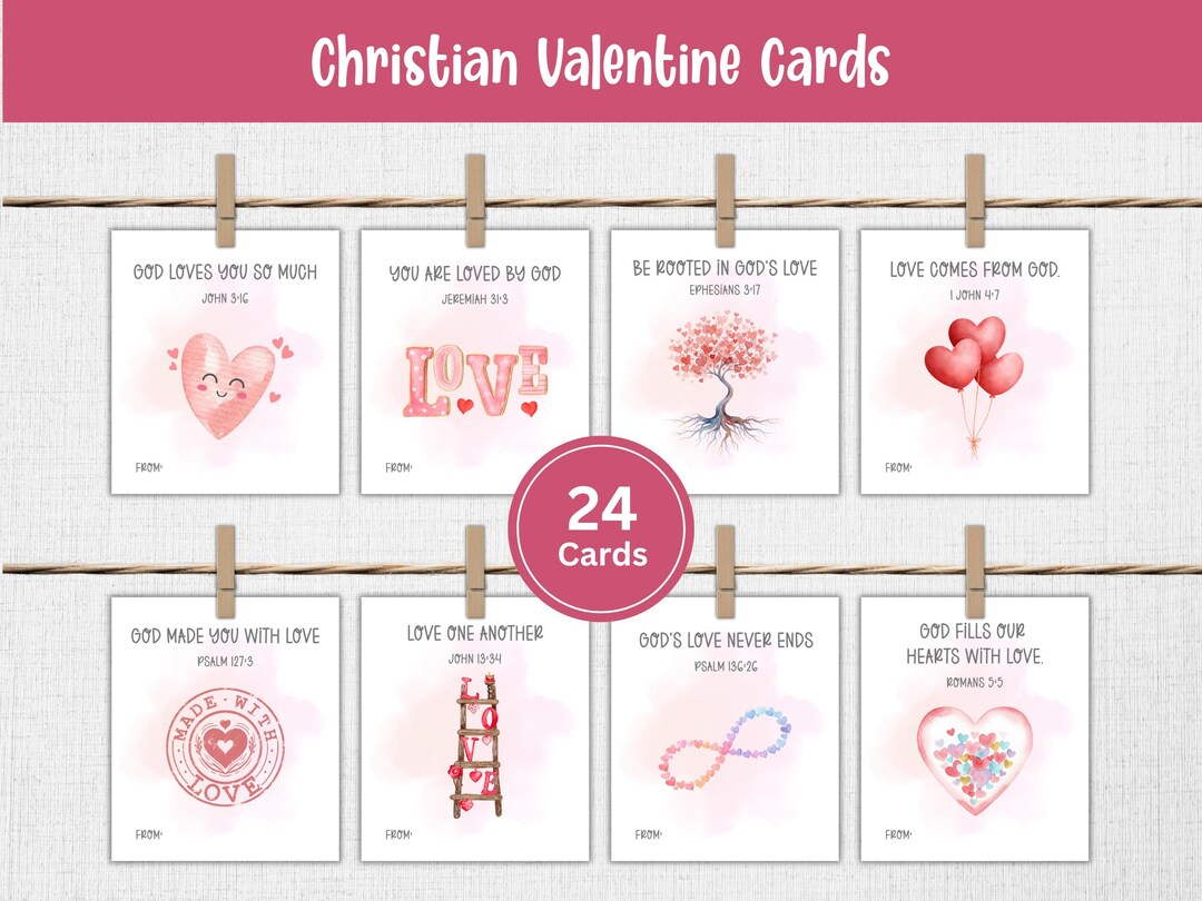 Christian Valentines Day Cards, Bible Verse Scripture Valentines ...