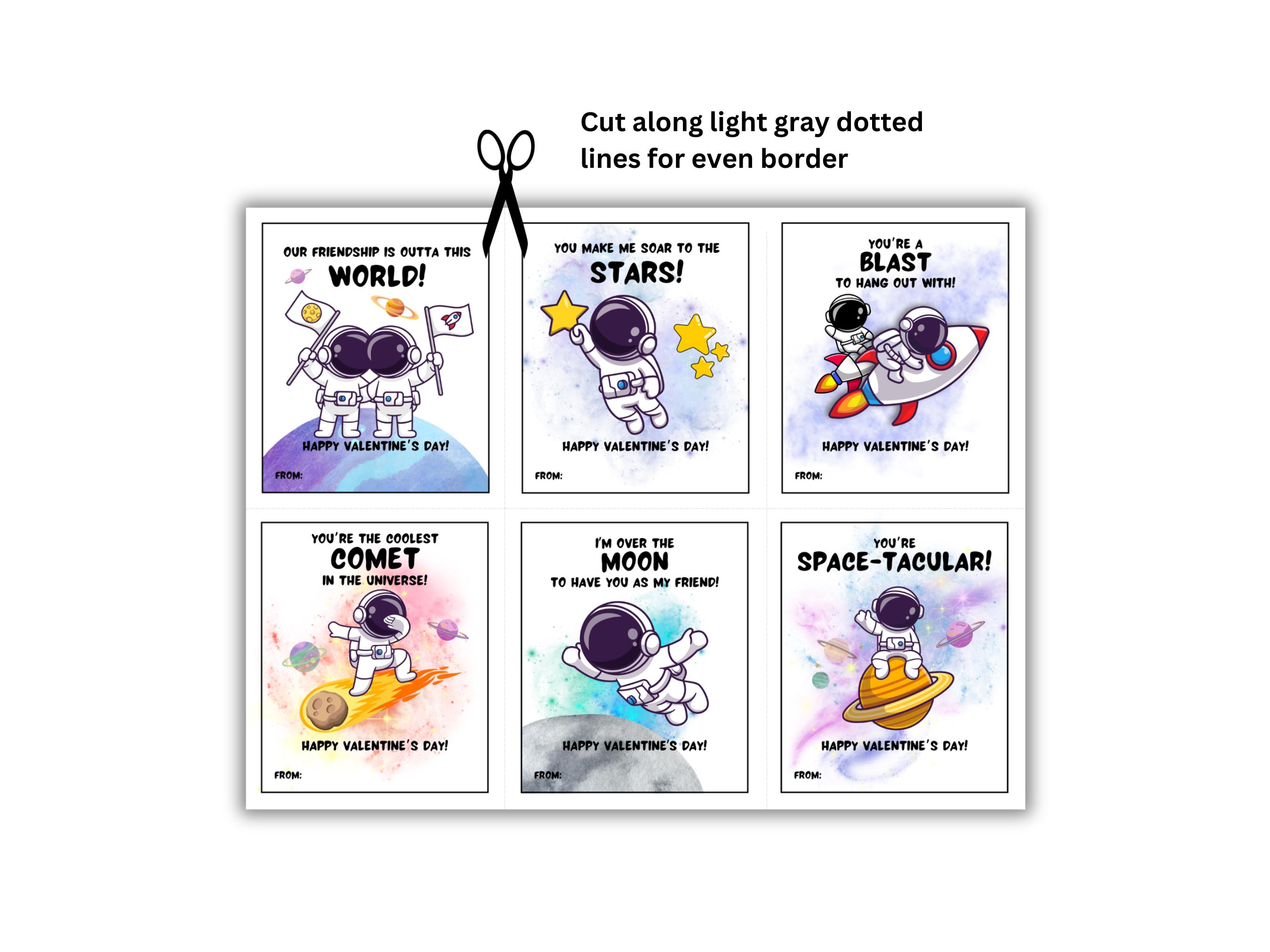 Space Valentine Cards for Kids | Perfect for Classmates | Kids ...