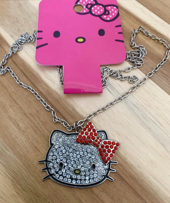Hello Kitty Sanrio rhinestone kitty necklace - Gem