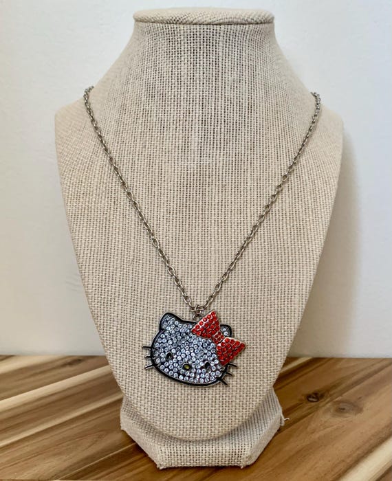 Hello Kitty Sanrio rhinestone kitty necklace - Gem