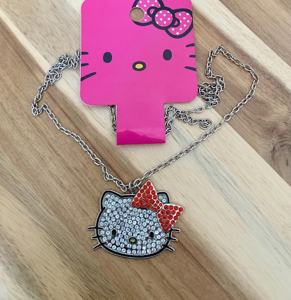 Hello Kitty Sanrio rhinestone kitty necklace - Gem