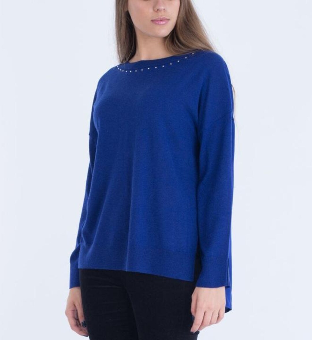 Marc Cain Sapphire Wool Cashmere Silk Pullover - Size L - Etsy