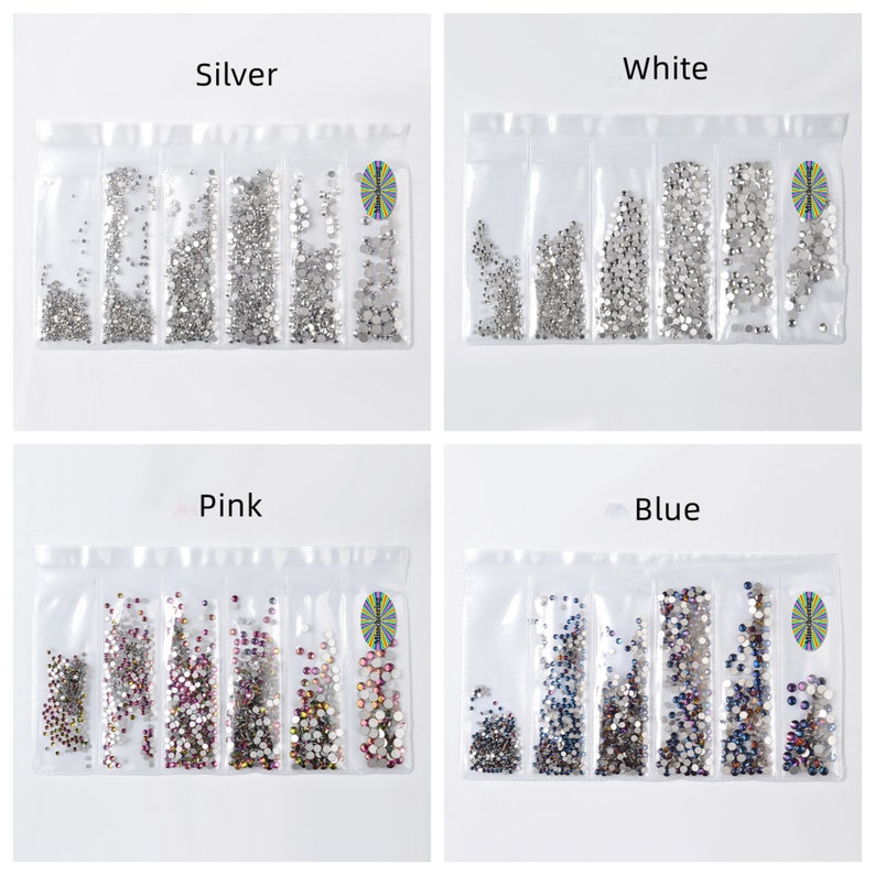 Multicolor Rhinestones Nail Art Decal DIY Nail Art Tool - Etsy