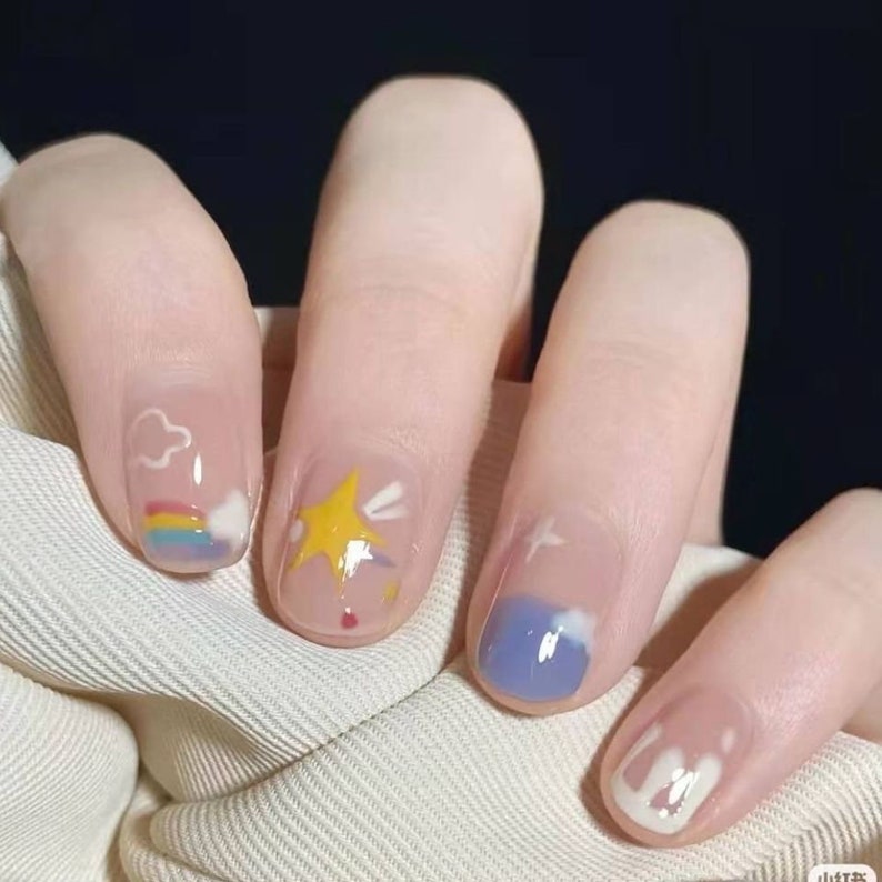 Press on Nails Handmade Spring Press on Nails Gel Nails - Etsy