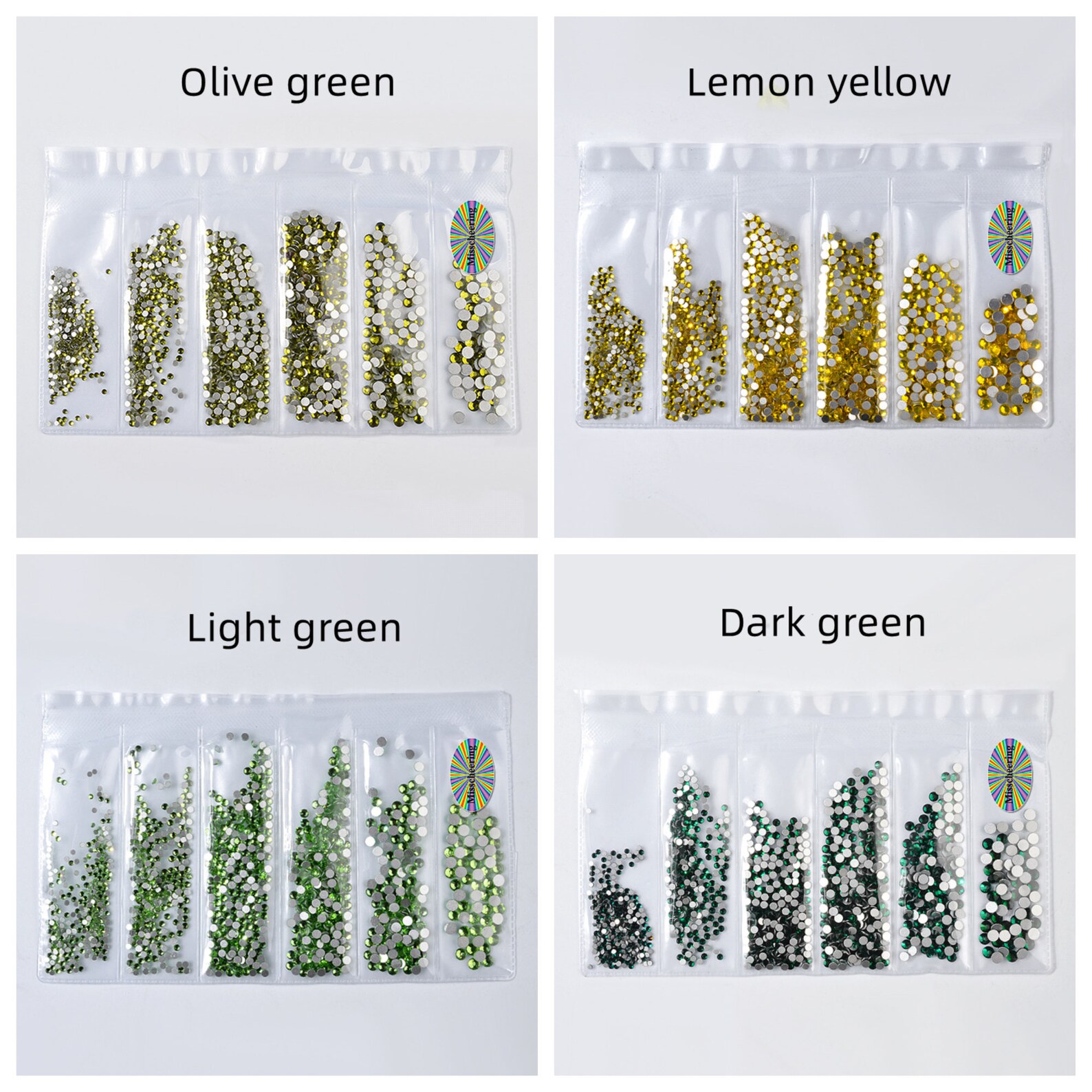 Multicolor Rhinestones Nail Art Decal DIY Nail Art Tool - Etsy