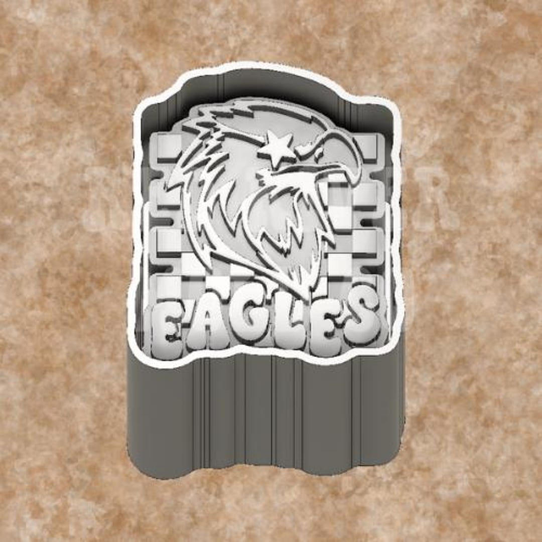 Checkered Star Eye Eagles Mascot Silicone Car Freshie Mold - Etsy