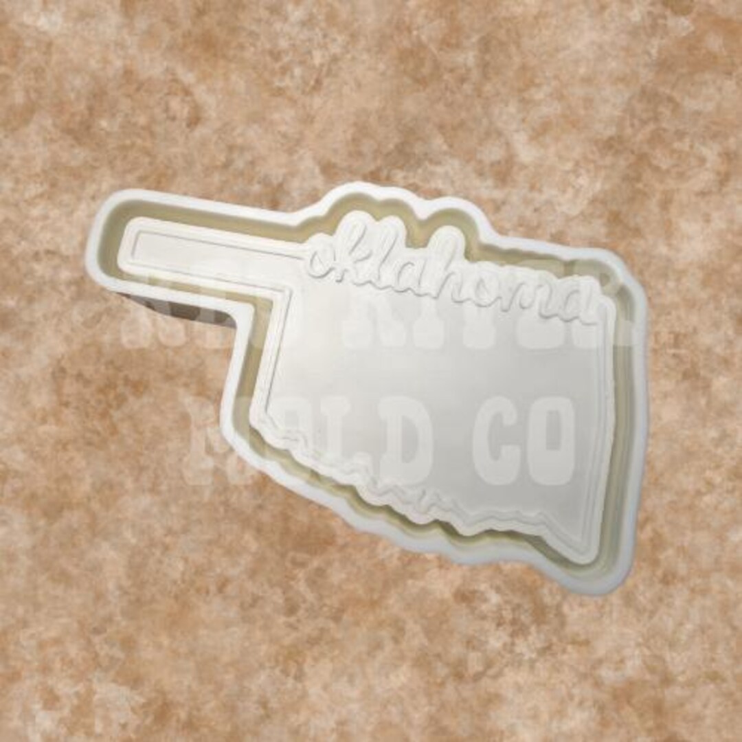 Cursive State of Oklahoma Silicone Car Freshie Mold - Etsy