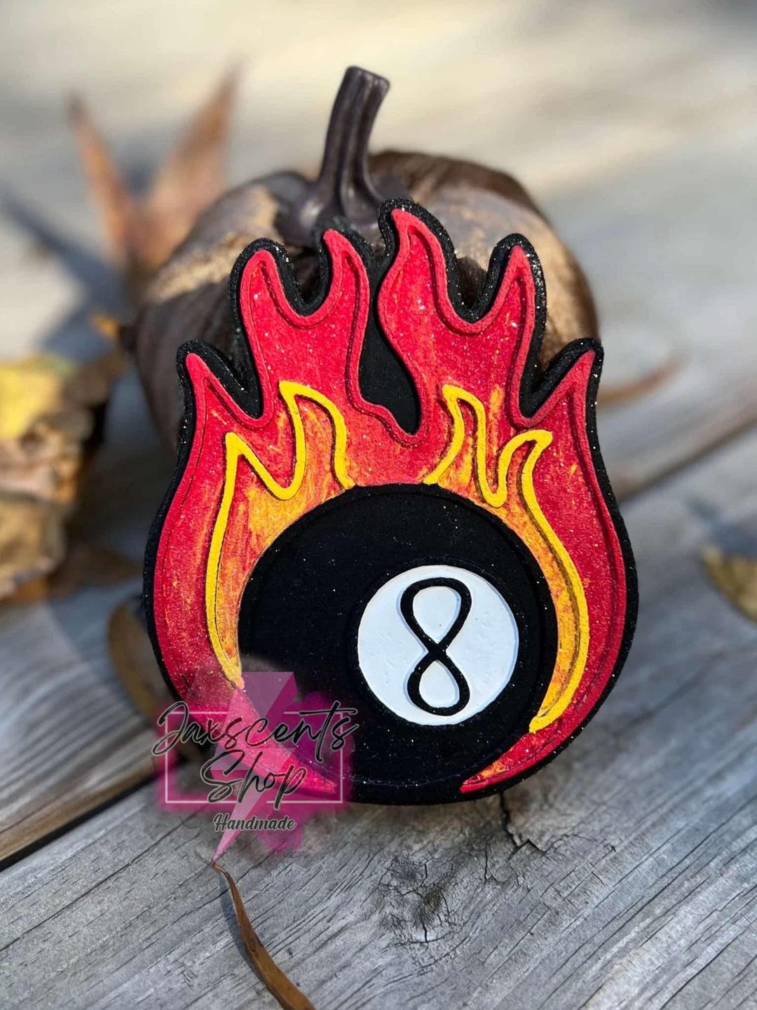 8 Ball on Fire Silicone Car Freshie Mold - Etsy
