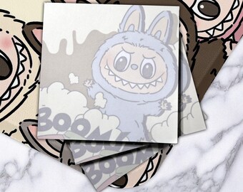 Labubu Tear Away Notepad 8x5 Cute Custom, Handmade Stationery for Notes ...