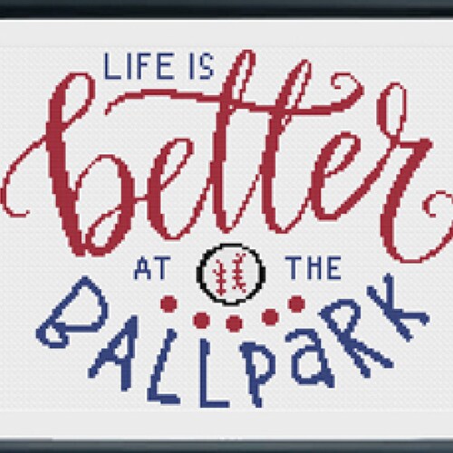 Baseball 2 Cross Stitch Pattern - Etsy